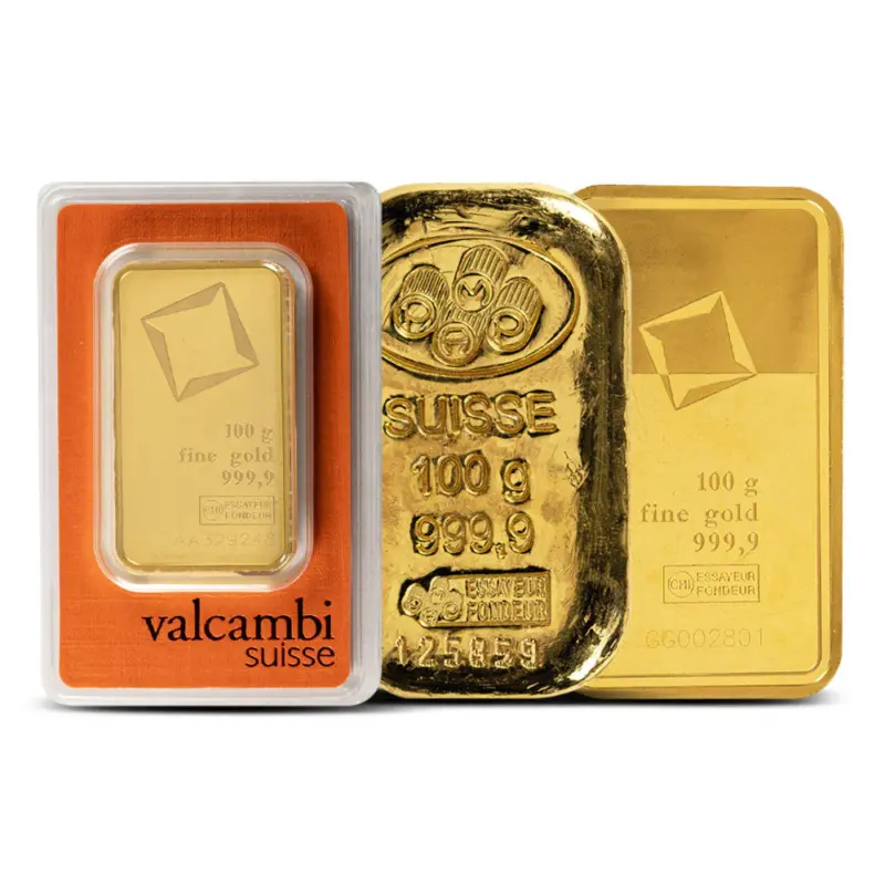 100 Gram Gold Bar (New Condition, Any Mint) – Element89 Capital: Buy ...